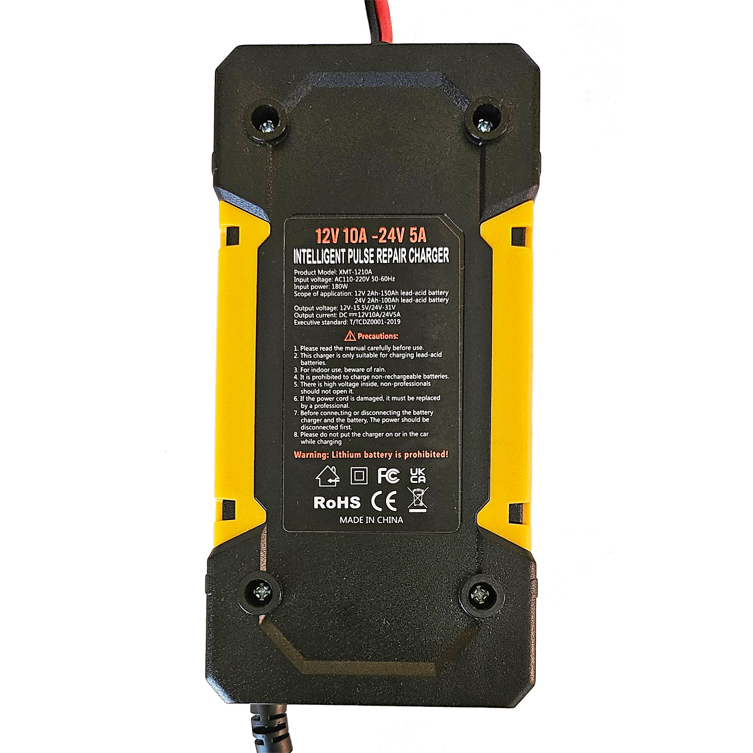 Cargador para Batería de Carros Motos de 12V 10A – 24V 5A, Modelo: 12V10A-24V5A, Conector ...